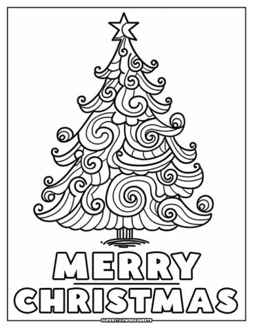 Merry Christmas Coloring Pages (Free Printables) - Superstar Worksheets