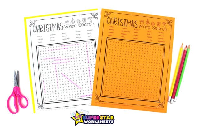 Christmas Word Search - Superstar Worksheets