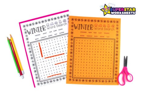 Winter Word Search - Superstar Worksheets