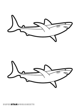 Shark Template - Superstar Worksheets