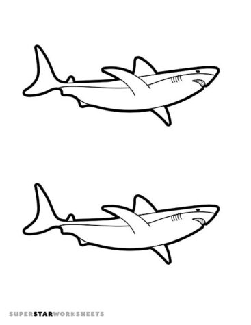 Shark Template - Superstar Worksheets