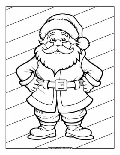 Santa Coloring Pages (Free Printables) - Superstar Worksheets
