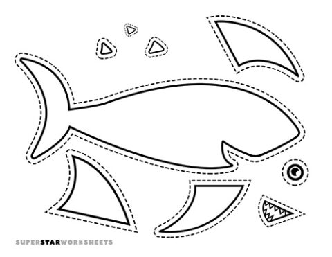 Shark Template - Superstar Worksheets