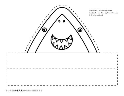Shark Template - Superstar Worksheets