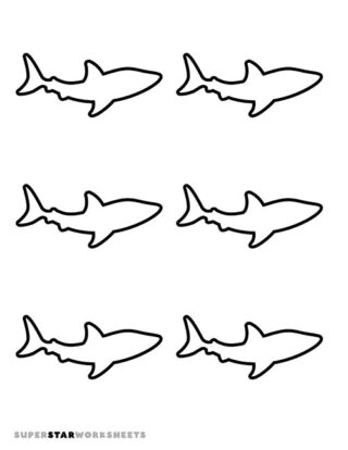Shark Template - Superstar Worksheets