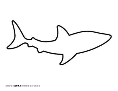 Shark Template - Superstar Worksheets
