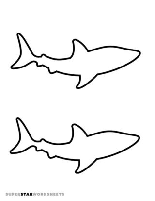 Shark Template - Superstar Worksheets