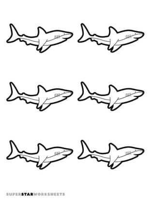 Shark Template - Superstar Worksheets