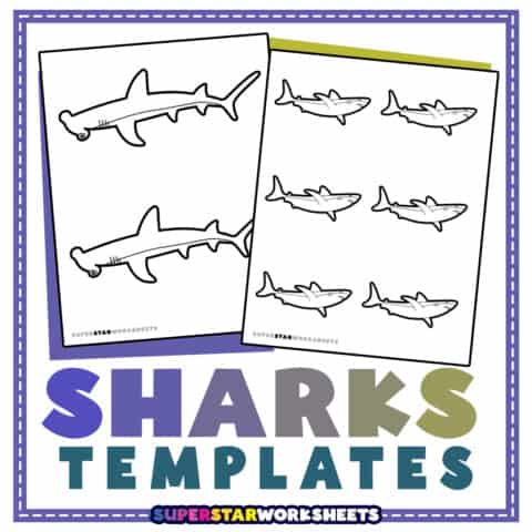 Shark Template - Superstar Worksheets
