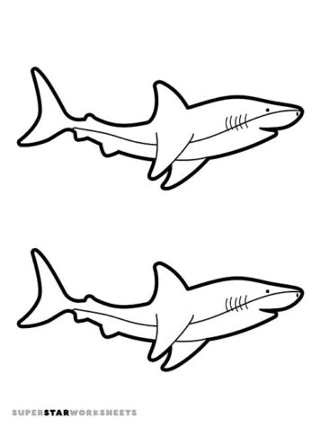 Shark Template - Superstar Worksheets
