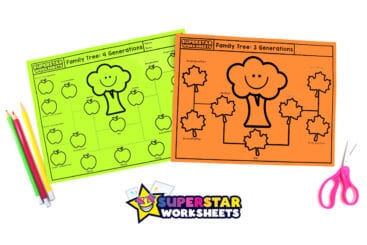 Family Tree Template (Free Printables) - Superstar Worksheets