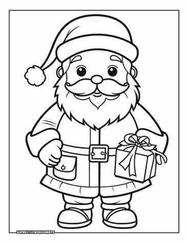 Santa Coloring Pages (Free Printables) - Superstar Worksheets
