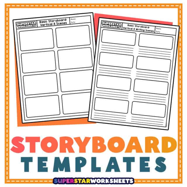 Storyboard Template (Free Printables) - Superstar Worksheets