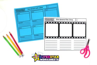 Storyboard Template (Free Printables) - Superstar Worksheets