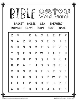 Bible Word Search - Superstar Worksheets