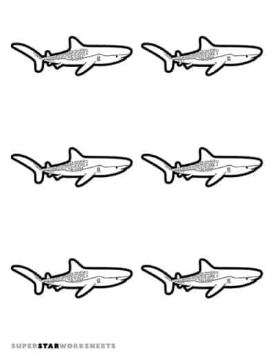 Shark Template - Superstar Worksheets