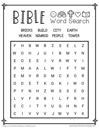 Bible Word Search - Superstar Worksheets