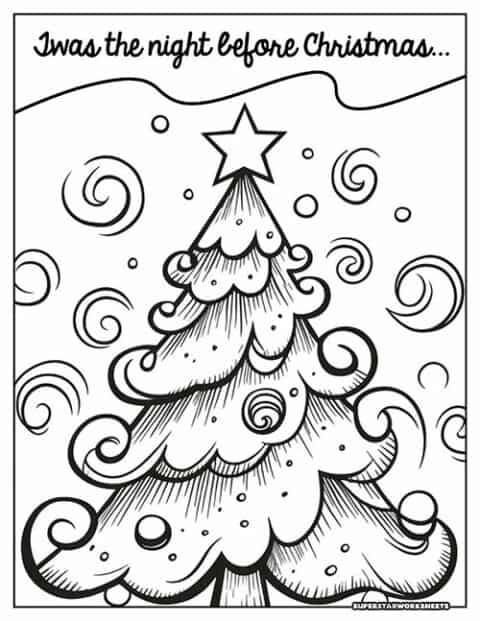 Merry Christmas Coloring Pages (Free Printables) - Superstar Worksheets