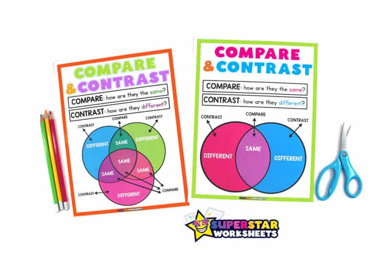 Venn Diagram Template (Free Printables) - Superstar Worksheets