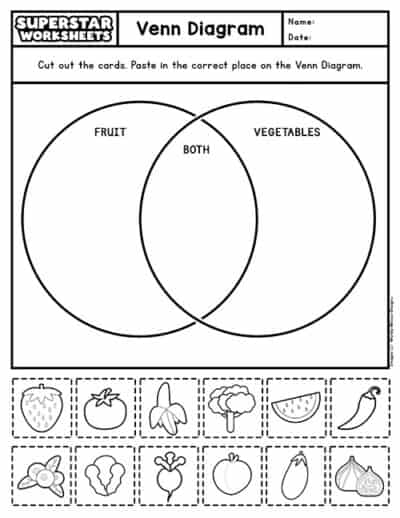 Venn Diagram Template (Free Printables) - Superstar Worksheets