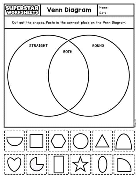 Venn Diagram Template (Free Printables) - Superstar Worksheets