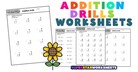 Addition Drills - Superstar Worksheets