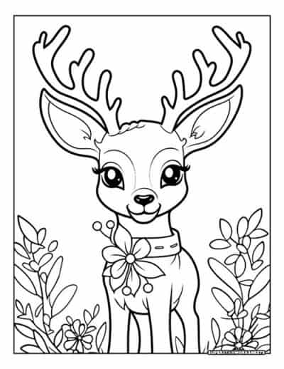 Reindeer Coloring Pages (Free Printables) - Superstar Worksheets