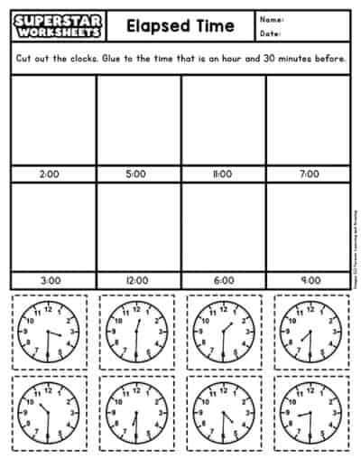Elapsed Time Worksheets - Superstar Worksheets
