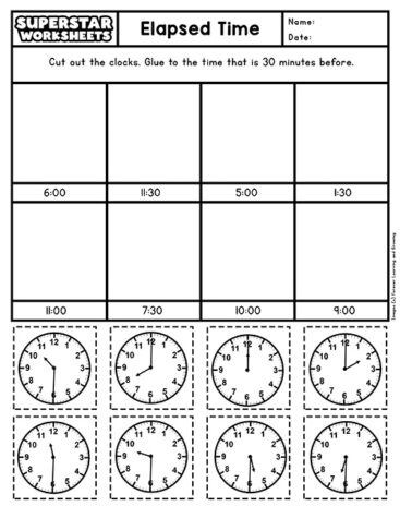 Elapsed Time Worksheets - Superstar Worksheets