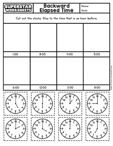 Elapsed Time Worksheets - Superstar Worksheets