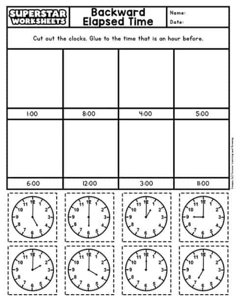 Elapsed Time Worksheets - Superstar Worksheets