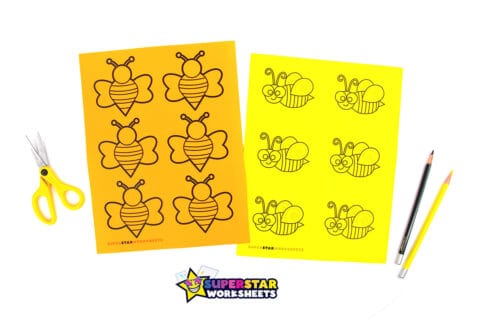 Bee Template (Free Printables) - Superstar Worksheets