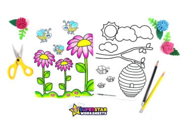 Bee Template (Free Printables) - Superstar Worksheets