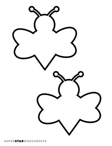 Bee Template (Free Printables) - Superstar Worksheets