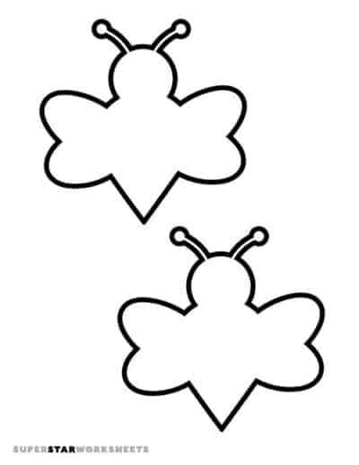 Bee Template (Free Printables) - Superstar Worksheets