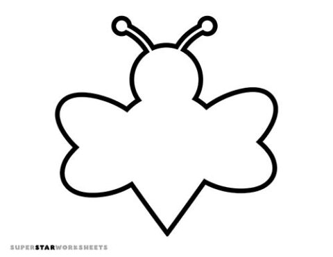 Bee Template (Free Printables) - Superstar Worksheets