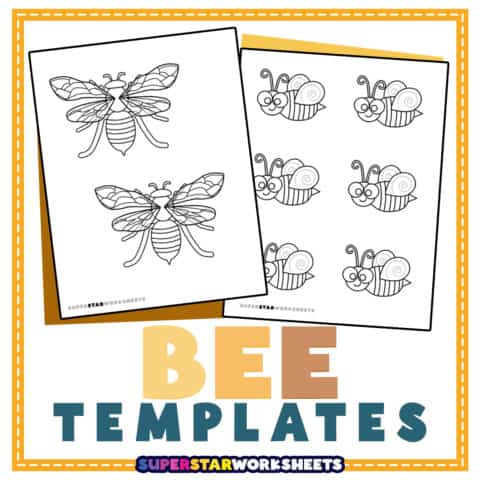Bee Template (Free Printables) - Superstar Worksheets