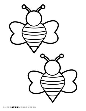 Bee Template (Free Printables) - Superstar Worksheets