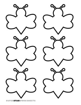 Bee Template (Free Printables) - Superstar Worksheets