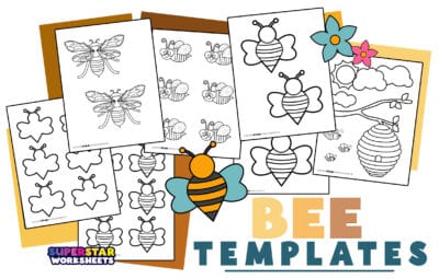Bee Template (Free Printables) - Superstar Worksheets