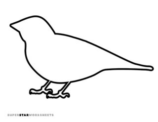 Bird Template (Free Printables) - Superstar Worksheets