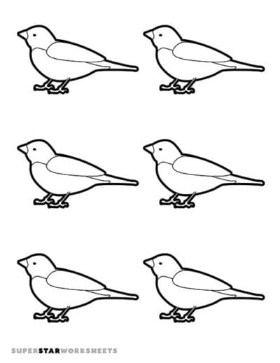 Bird Template (Free Printables) - Superstar Worksheets