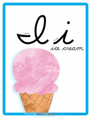 Cursive Alphabet Charts - Superstar Worksheets