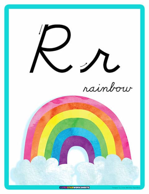 Cursive Alphabet Charts - Superstar Worksheets