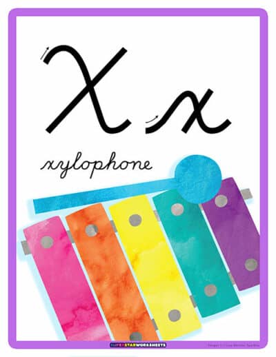 Cursive Alphabet Charts - Superstar Worksheets