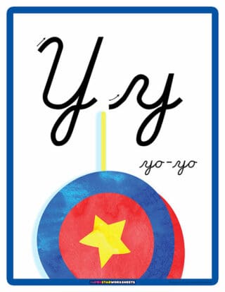 Cursive Alphabet Charts - Superstar Worksheets