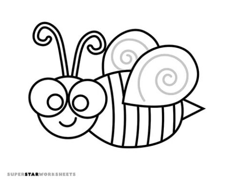 Bee Template (Free Printables) - Superstar Worksheets
