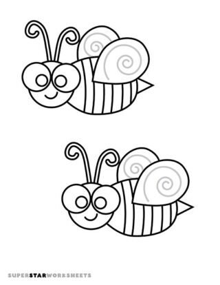 Bee Template (Free Printables) - Superstar Worksheets