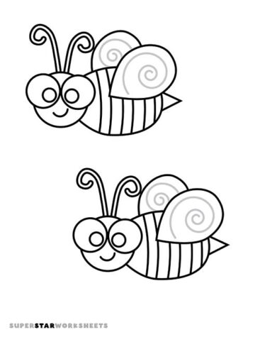 Bee Template (Free Printables) - Superstar Worksheets