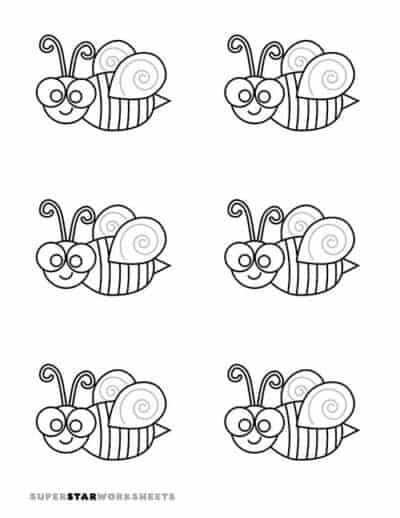 Bee Template (Free Printables) - Superstar Worksheets